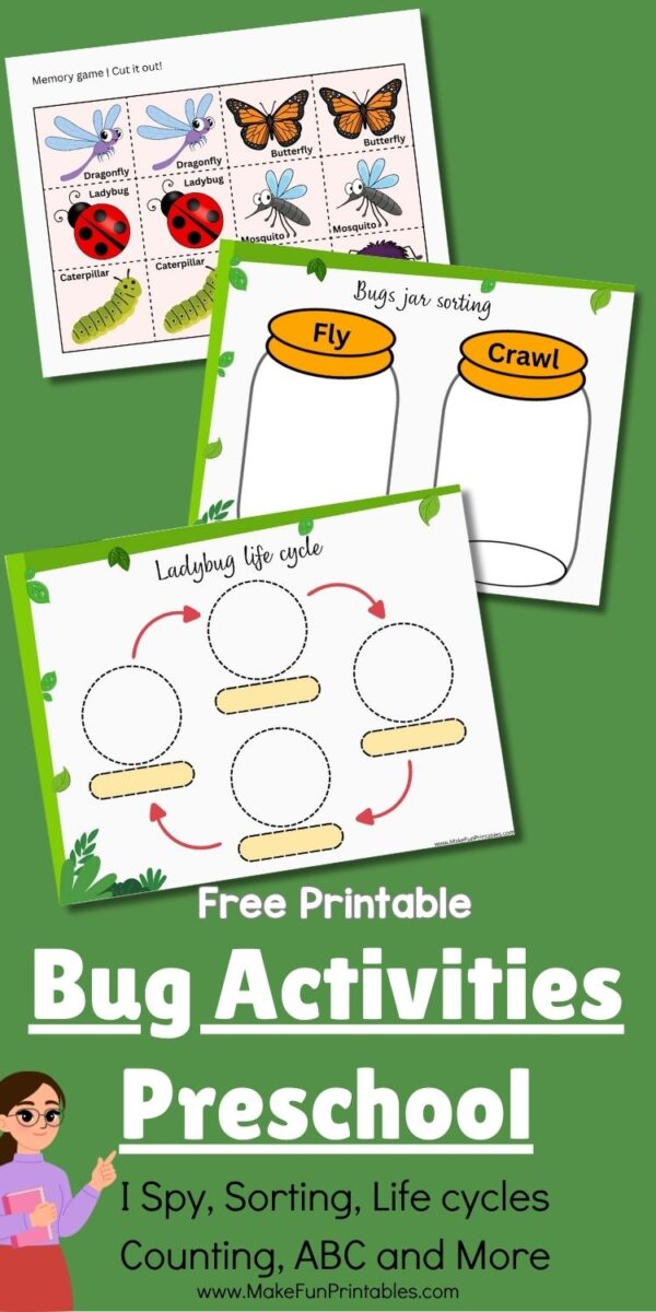 Bug Busy Book Printable for Preschool - Fun Spring Learning Activities!