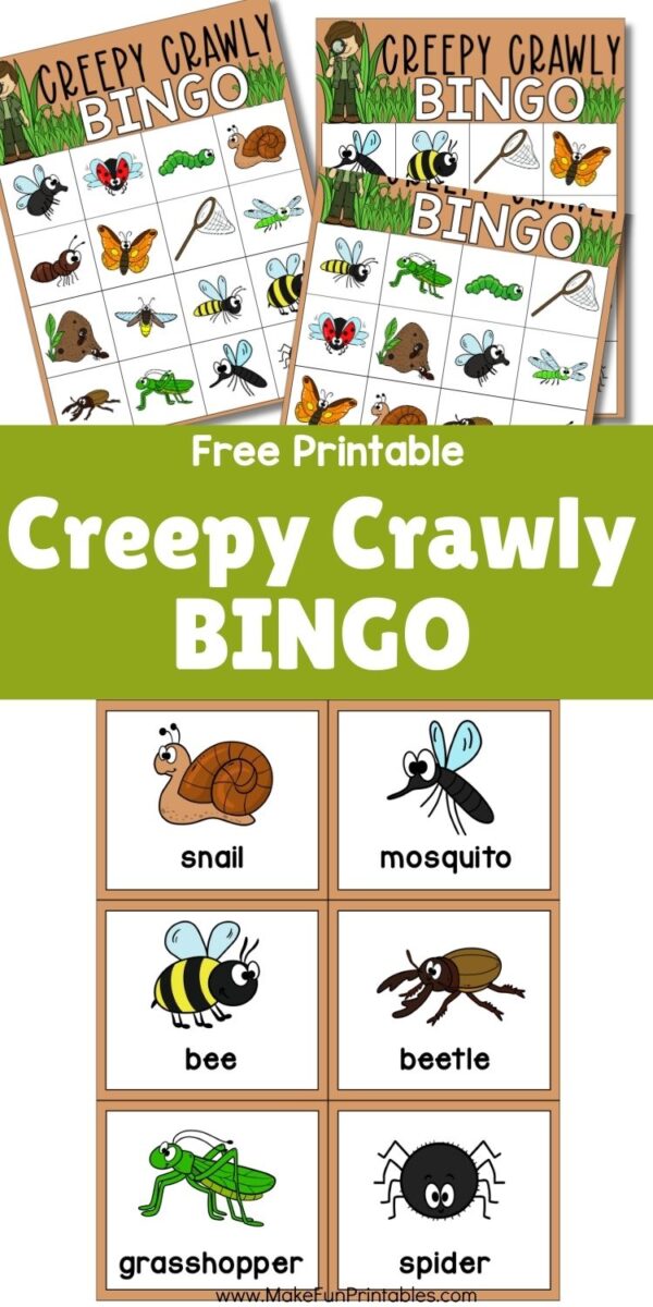 Creepy Crawly Bingo - A Fun Bug-Themed Bingo Game - Make Fun Printables