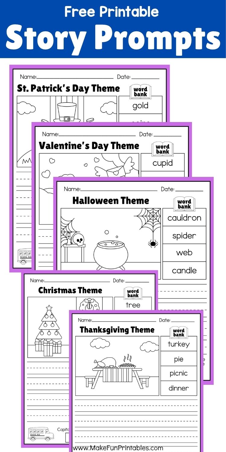 All Year Round Write a Story Prompts - Make Fun Printables