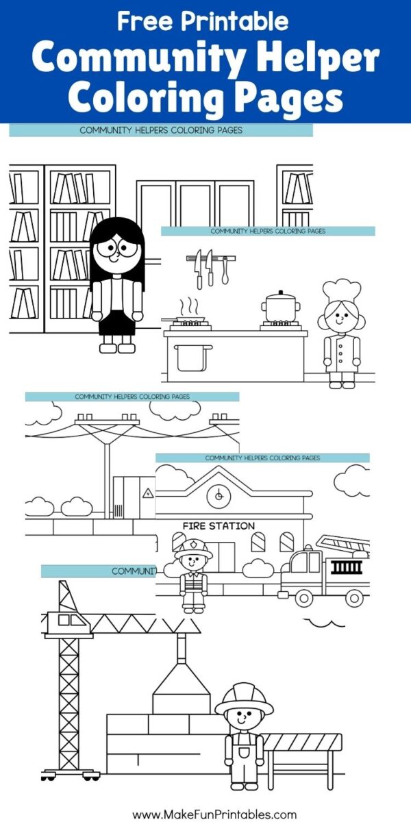 Community Helper Coloring Pages - Make Fun Printables