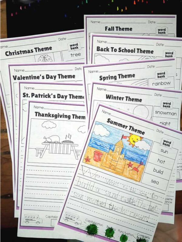 All Year Round Write a Story Prompts - Make Fun Printables