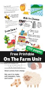 Farm Unit Study for Pre-K and Kindergarten - Make Fun Printables