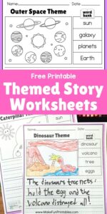 Themed Story Writing Worksheets – Free Printable Writing Prompts - Make ...