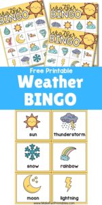 Weather Bingo - Free Printable Game for Preschool - Make Fun Printables