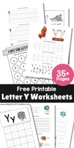 Free Letter Y Worksheets for Preschool - Make Fun Printables