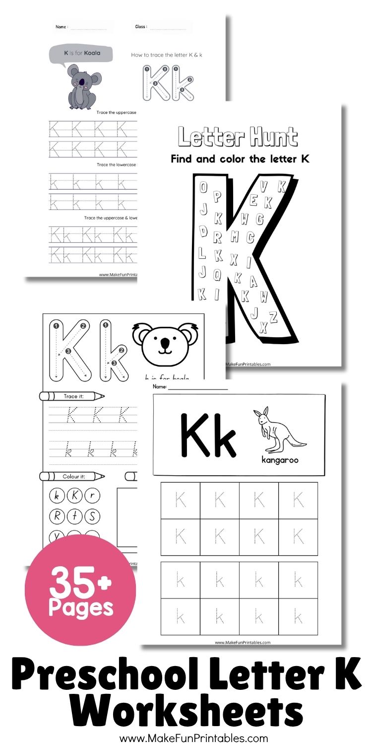 Free Letter K Worksheets for Preschool - Make Fun Printables