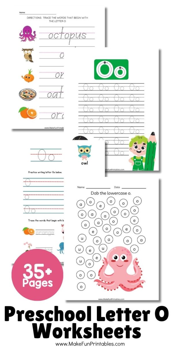 Free Letter O Worksheets for Preschool - Make Fun Printables