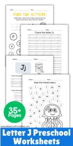 Free Letter J Worksheets for Preschool - Make Fun Printables