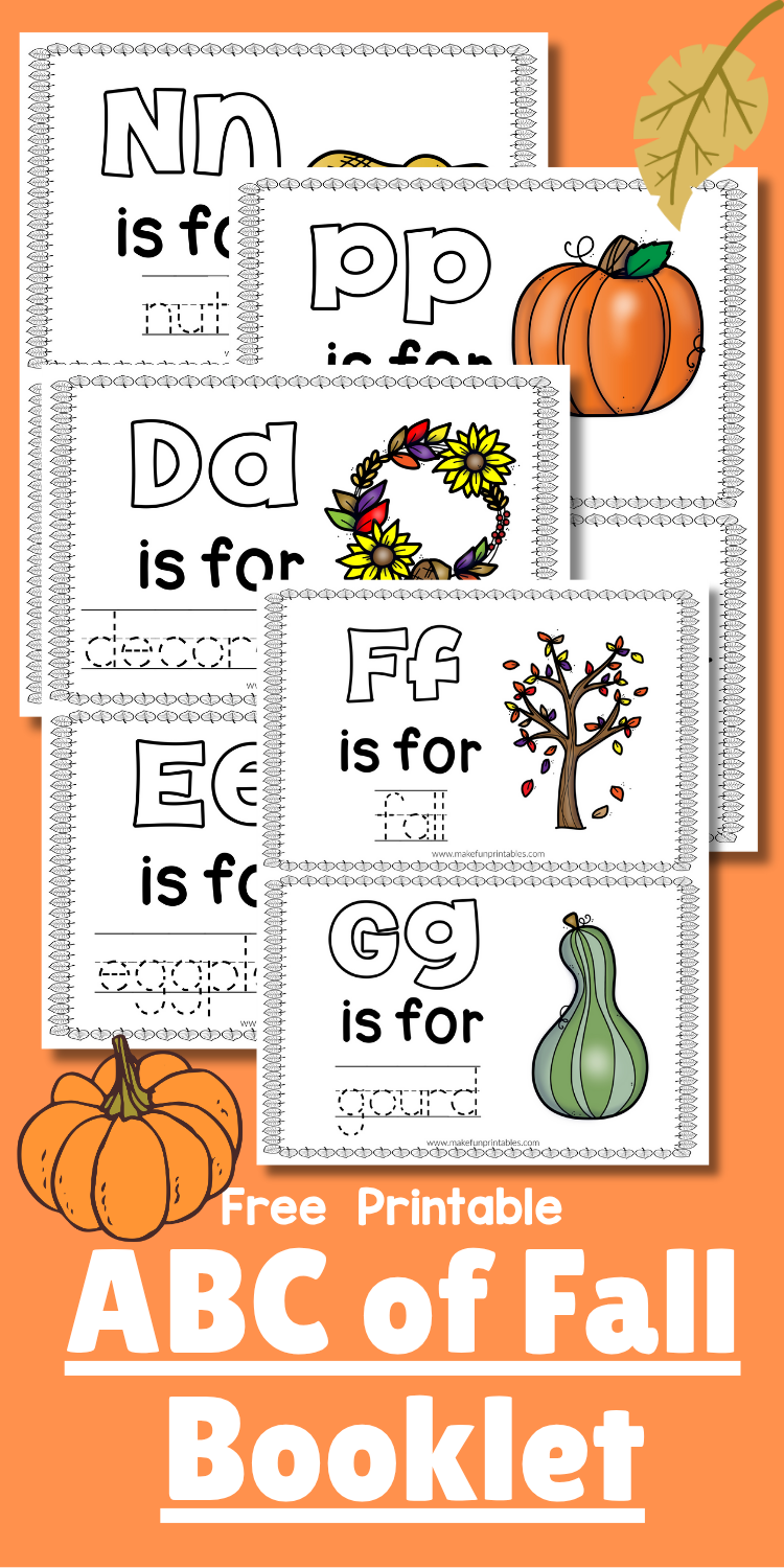 ABCs of Fall Booklet – Fun & Easy Fall Word Tracing Flip Book for ...