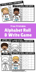 Alphabet Roll and Write Worksheets for Preschool and Kindergarten ...