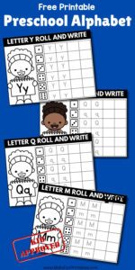 Alphabet Roll and Write Worksheets for Preschool and Kindergarten ...