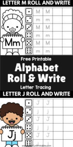 Alphabet Roll and Write Worksheets for Preschool and Kindergarten ...