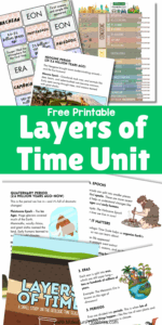 Layers of Time Printable Unit – Geologic Time Scale for Kids - Make Fun ...