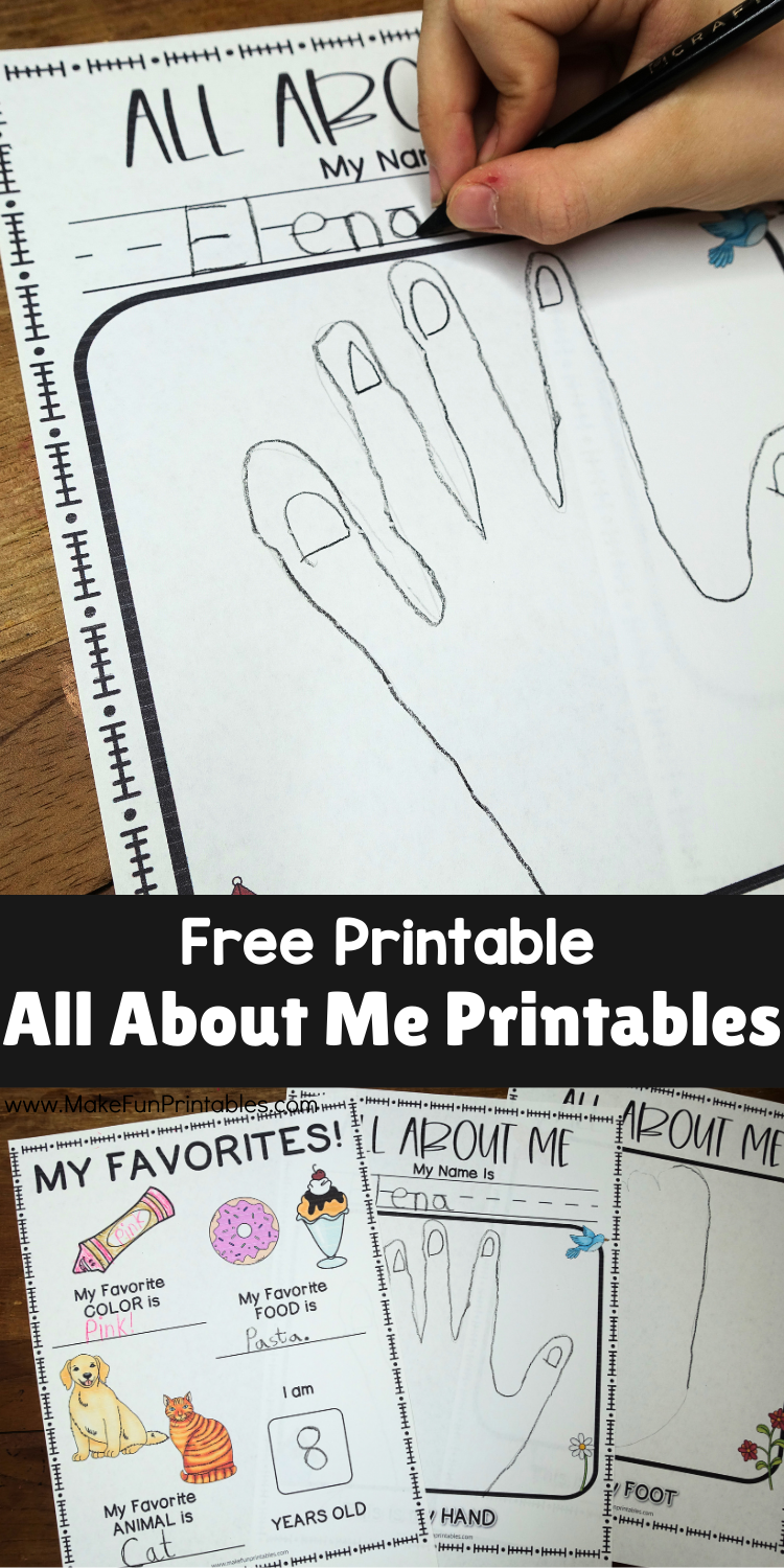 All About Me Printable Worksheets for Preschool and Kindergarten - Make ...