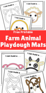 Free Farm Animals Playdough Mats Printable Worksheets - Make Fun Printables