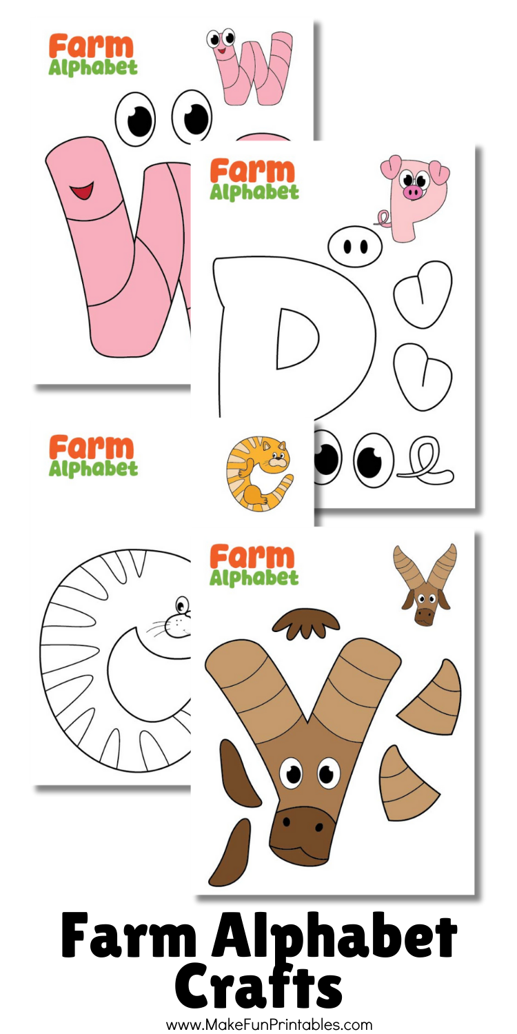 Free Farm Alphabet Crafts Printable for Preschool and Kindergarten ...