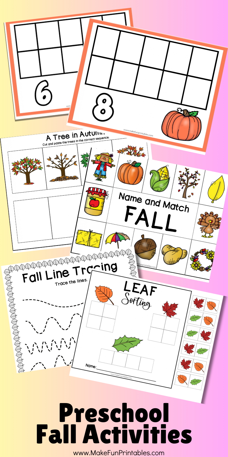 Free Fall Activities Printable Worksheets - Make Fun Printables