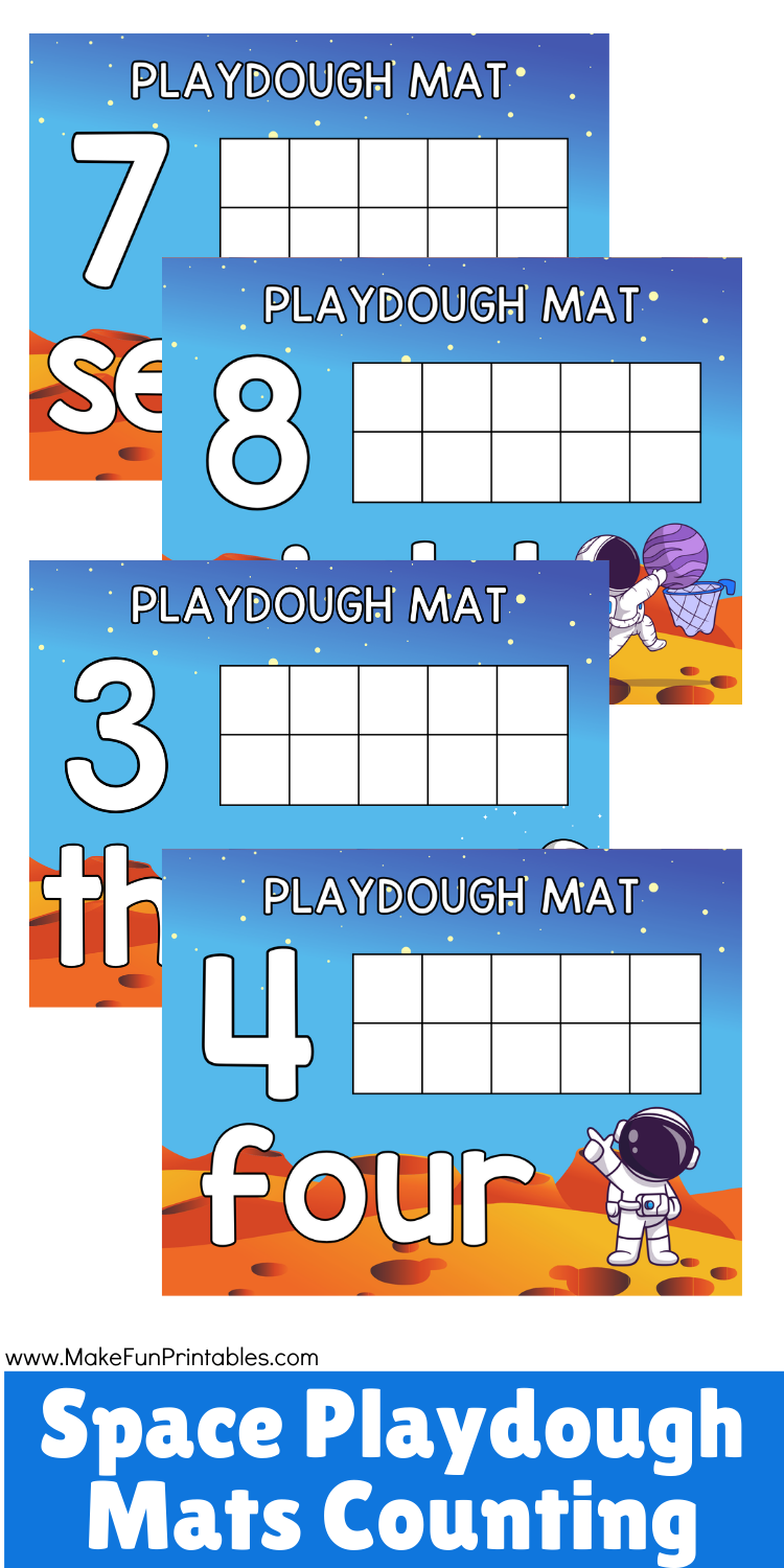 Free Space Playdough Number Mat Tens Frames Printable - Make Fun Printables