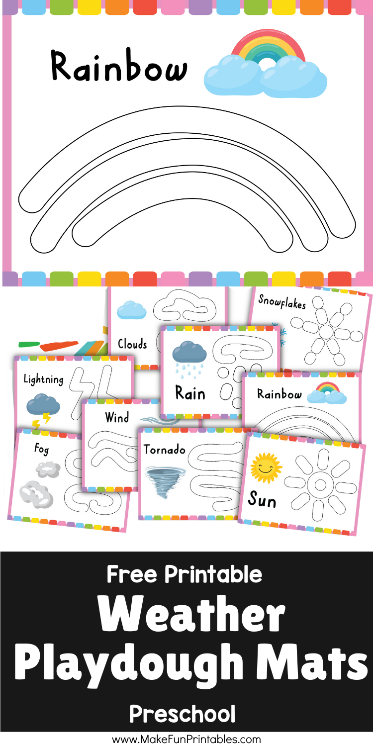 Free Weather Play Dough Mats Printable - Make Fun Printables