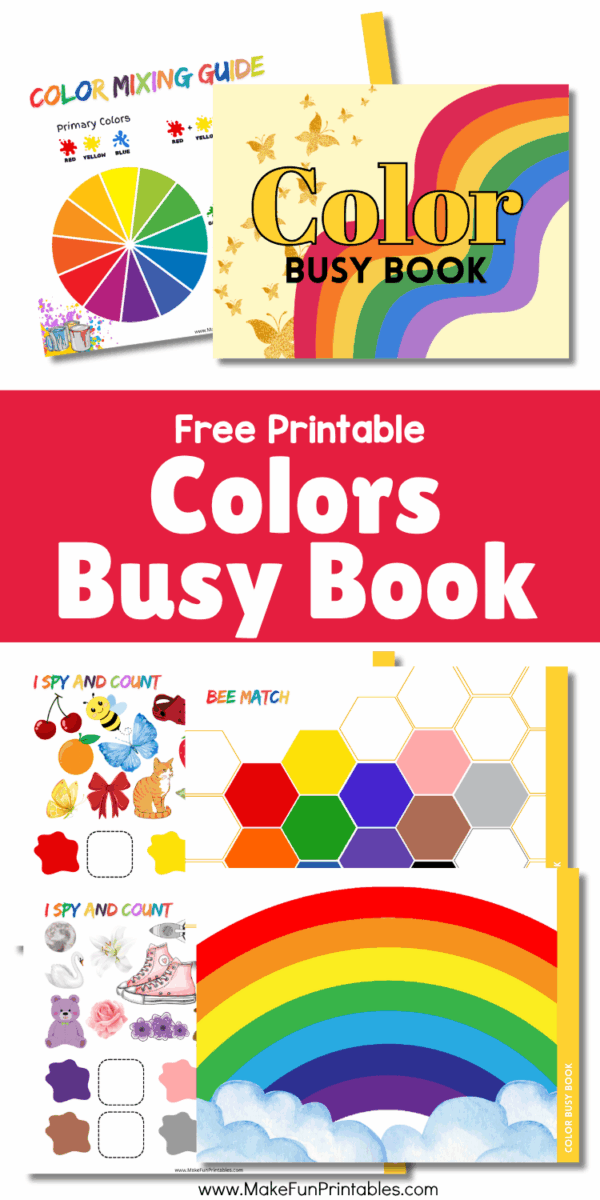 Free Printable Color Busy Book for Preschool Fine Motor and Early ...