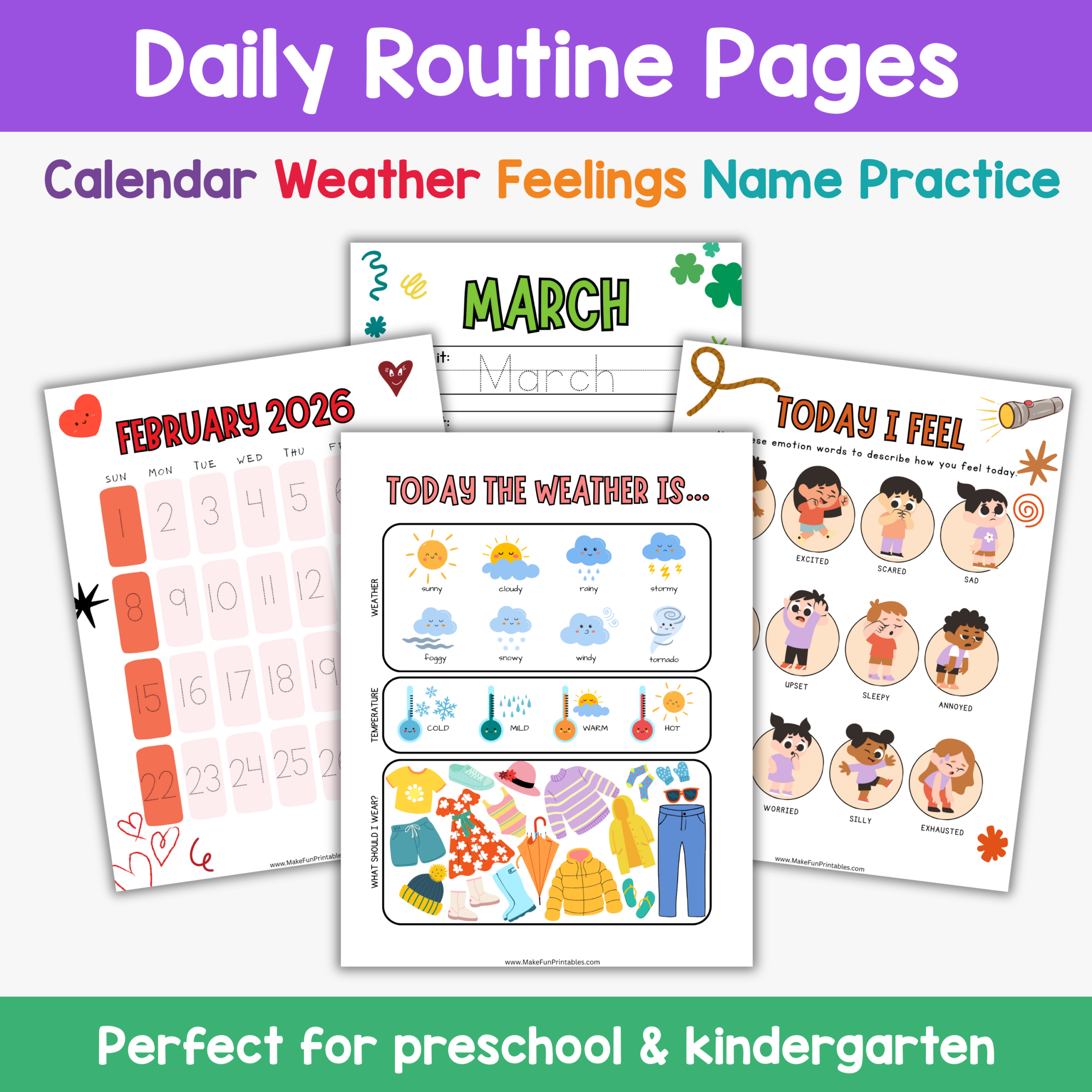 Morning Menu - Full Year Pack - Printable PDF Download - Make Fun ...