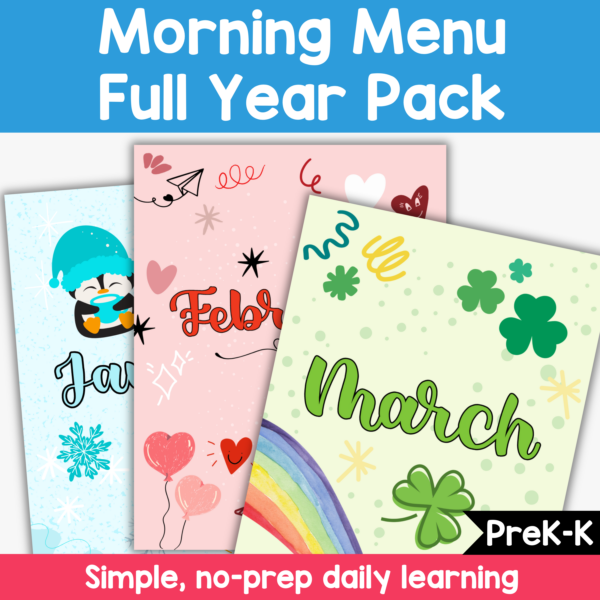 Morning Menu - Full Year Pack - Printable PDF Download - Make Fun ...