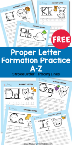 Free Proper Letter Formation Worksheets A-Z - Make Fun Printables