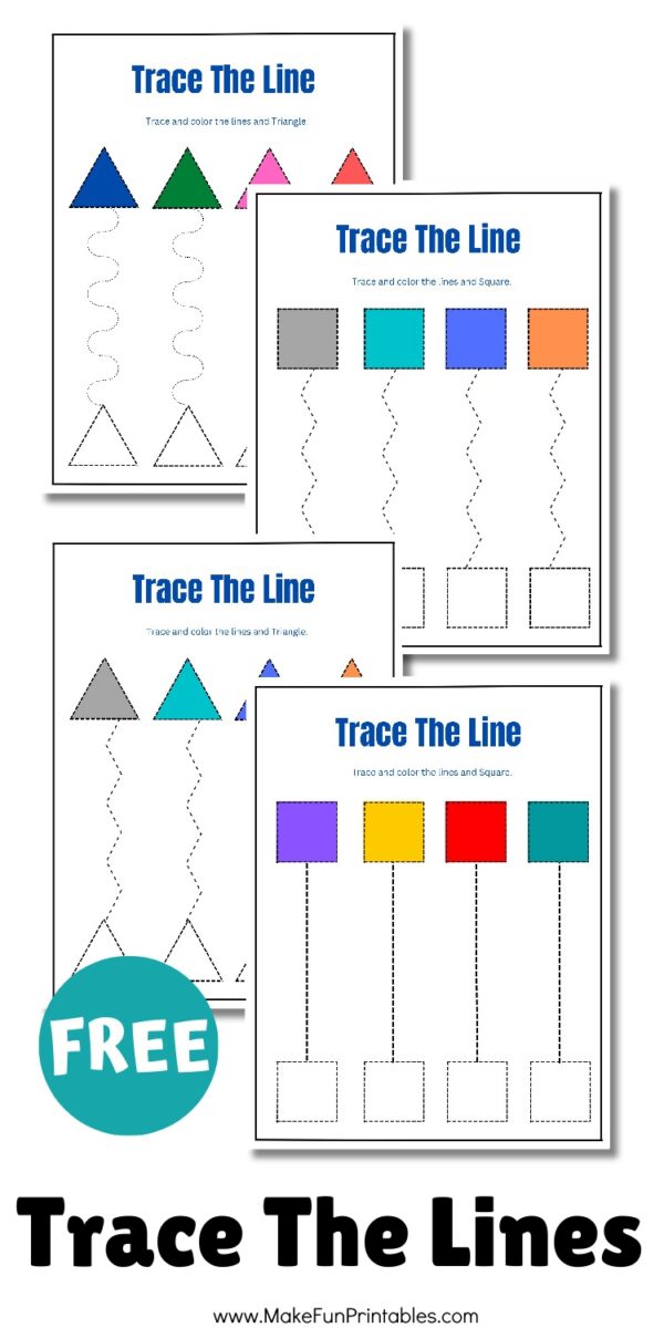Free Printable Trace The Lines Worksheets - Make Fun Printables