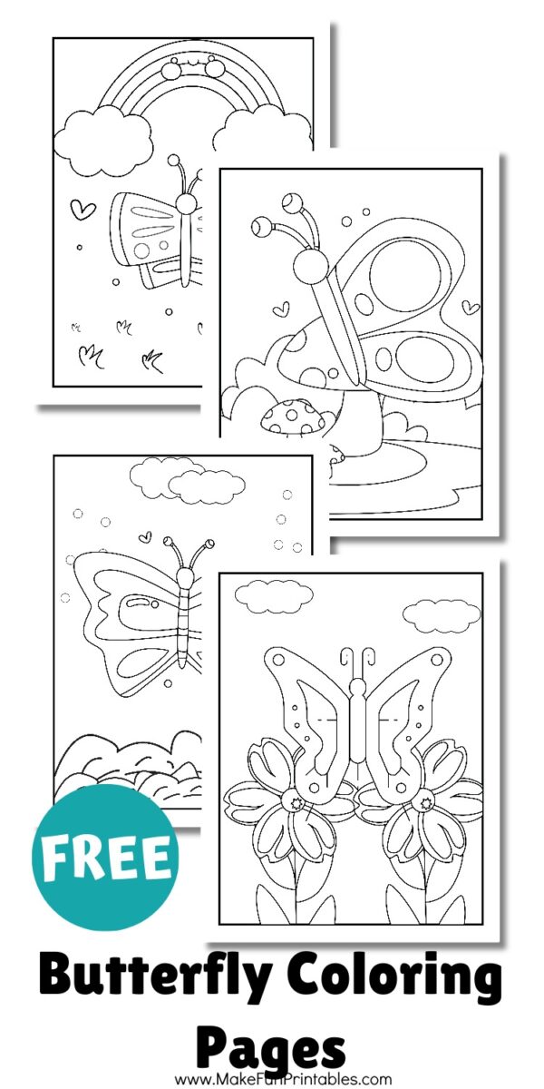 Butterfly Coloring Pages For Preschool And Kindergarten Spring ...