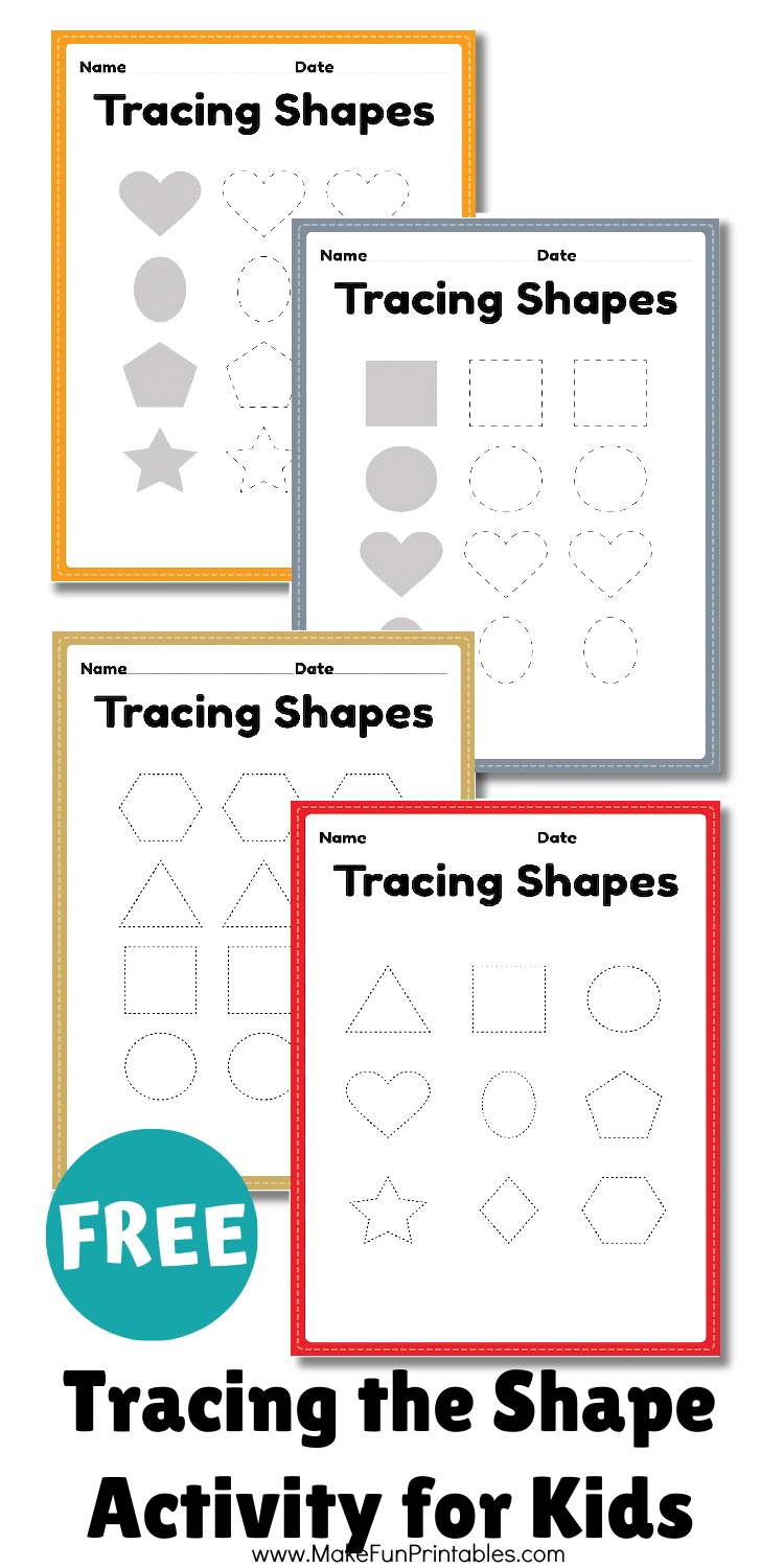 Free Tracing Shapes Printable Worksheets - Make Fun Printables