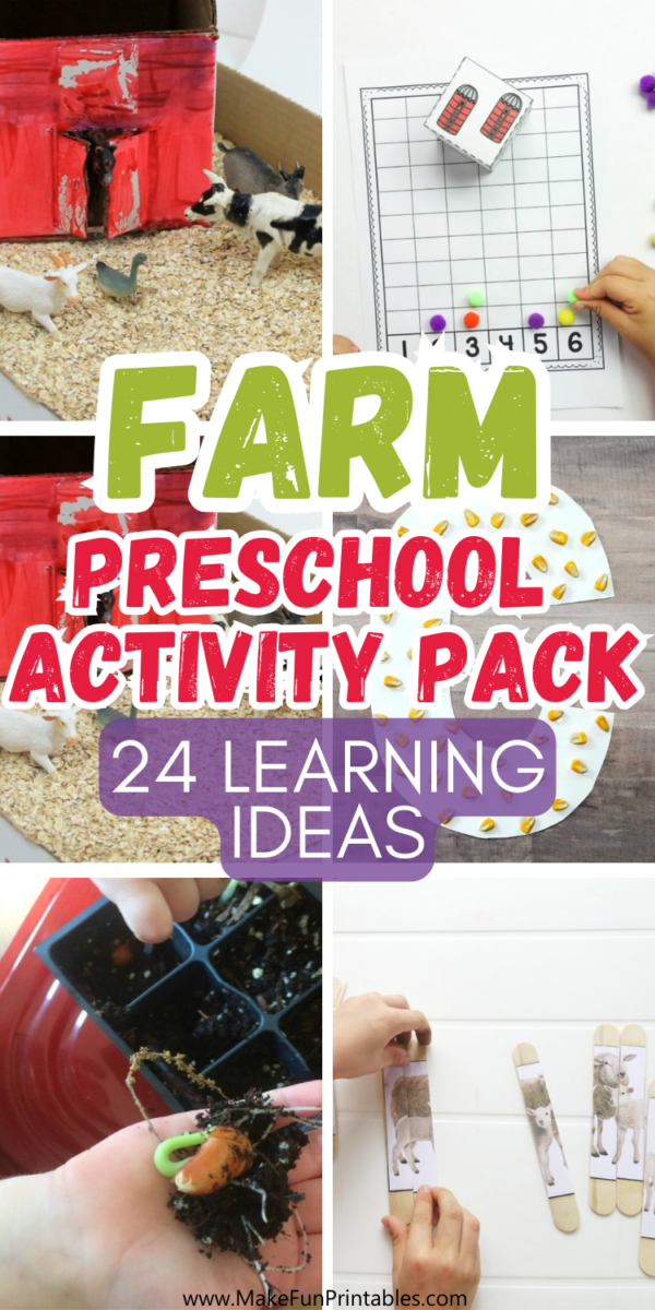 Farm Preschool Activities Hands on Learning Ideas - Make Fun Printables